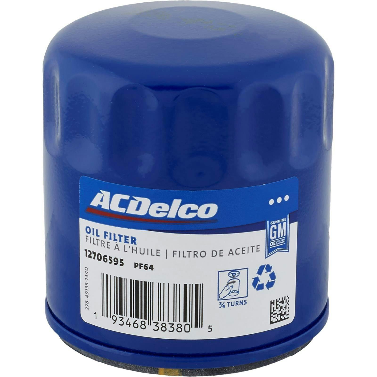 AC Delco PF-64 Professional Engine Oil Filter, GM 6.2L,GM 3.6L,L4