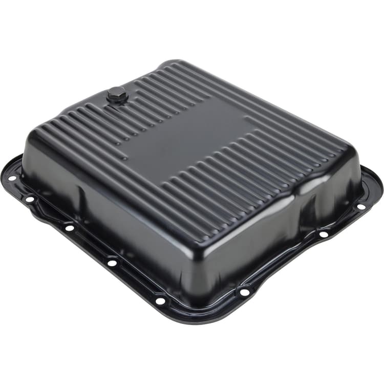 Black Steel GM 700R4-4L60E-4L65E Transmission Pan, 2-5/8 Inch Deep