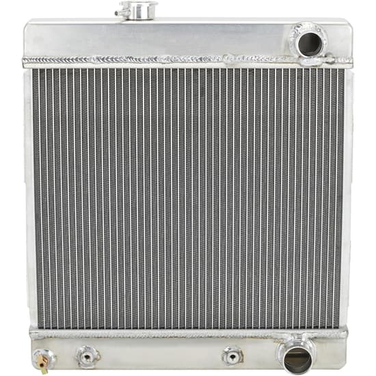 Small Universal Short Vertical Aluminum Radiator, RH w/Shroud