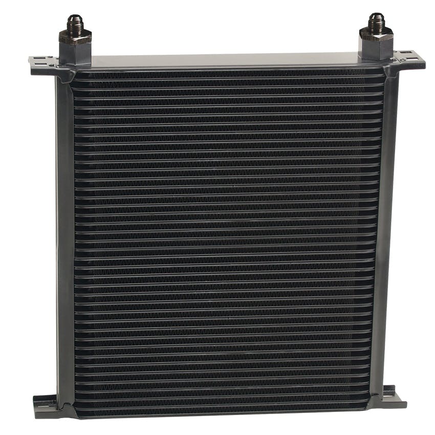 Derale 54086 Stack Plate Cooler, 40 Row, -6AN, 90 Degree Swivel
