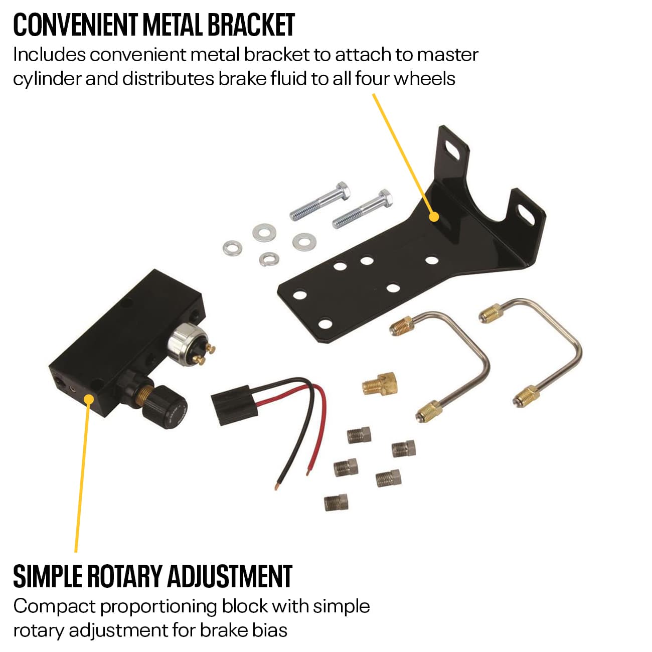 Adjustable Proportioning Valve Block, Brake Distribution System