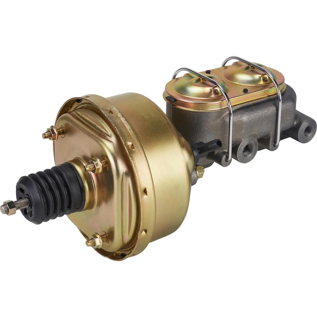 Single 7 Inch Brake Booster Master Cylinder Combo, 1 Inch Bore
