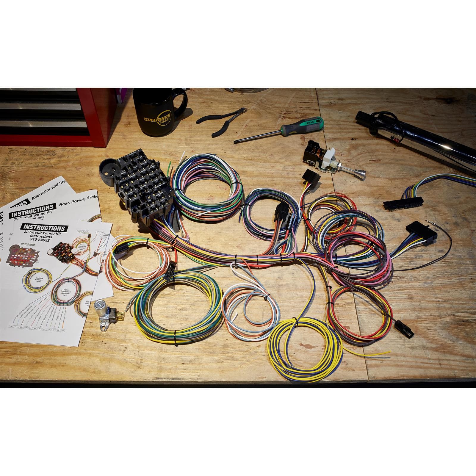 22-Circuit Universal Automotive Aftermarket Wiring Harness Kit