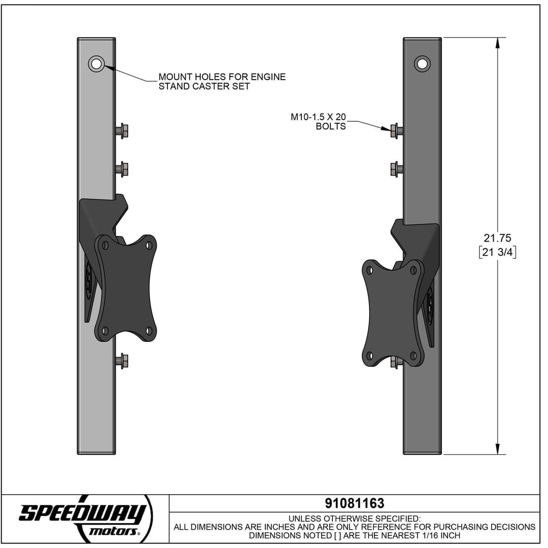 BlockDock™ Gen 3 Hemi Rolling Engine Cradle Storage Stand