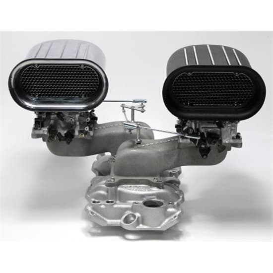 351W Dual Quad Cross Ram Adapter Kit w/ Carburetors and Manifold