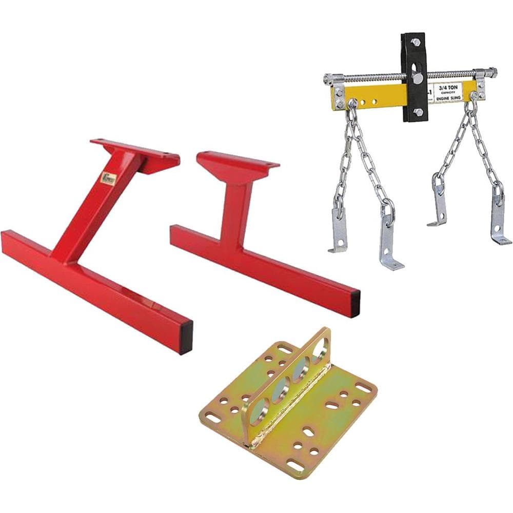 Speedway SBF V8 Engine Storage Stand with Lift Plate, Leveler