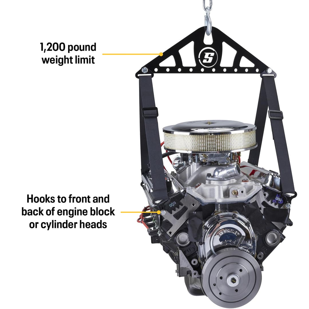 Engine Lifting Sling, 4-Point Adjustable, 1200 Lb. Lift Straps