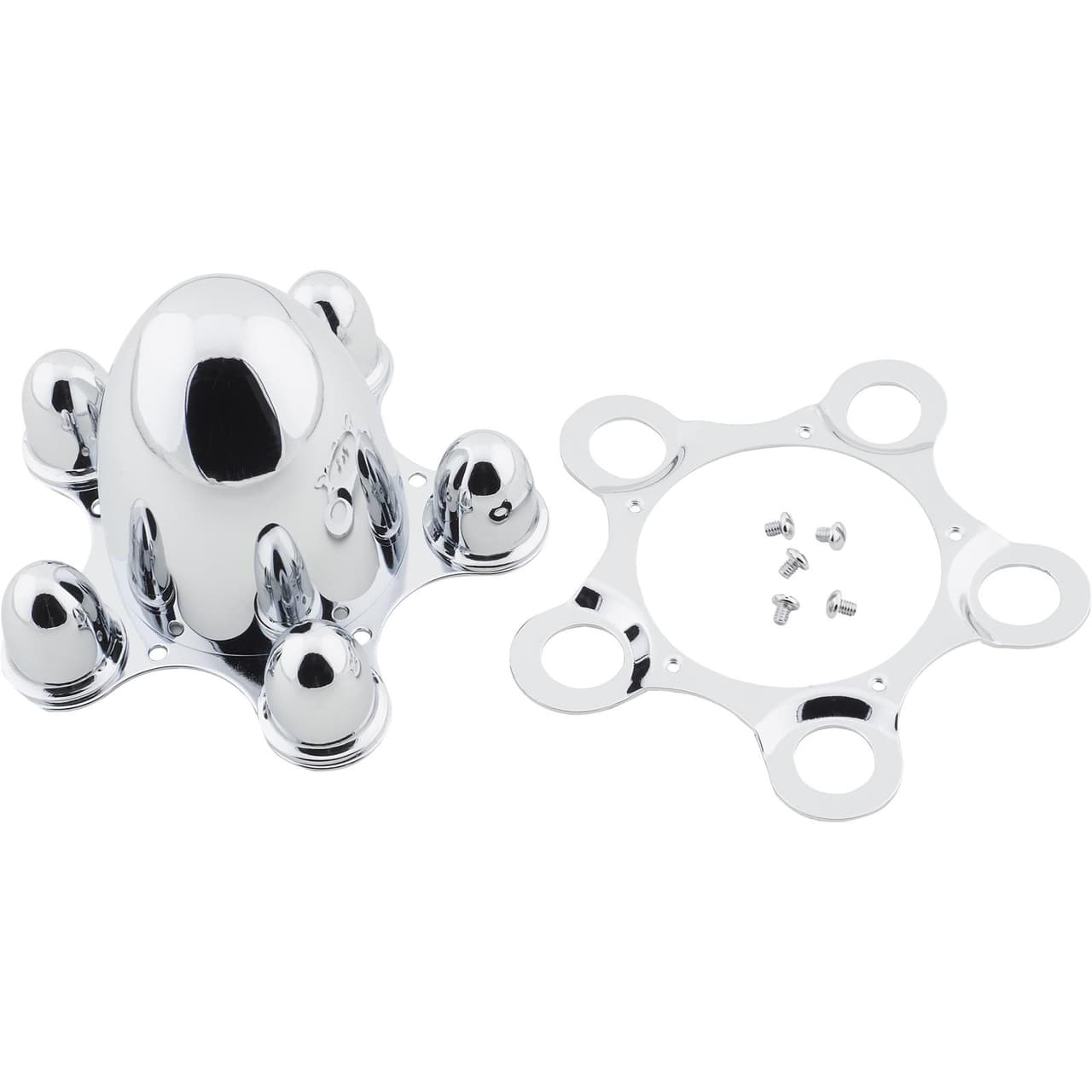 Bullet-Style Spider Cap Wheel Hub Covers, 5 on 4-1/2 Inch