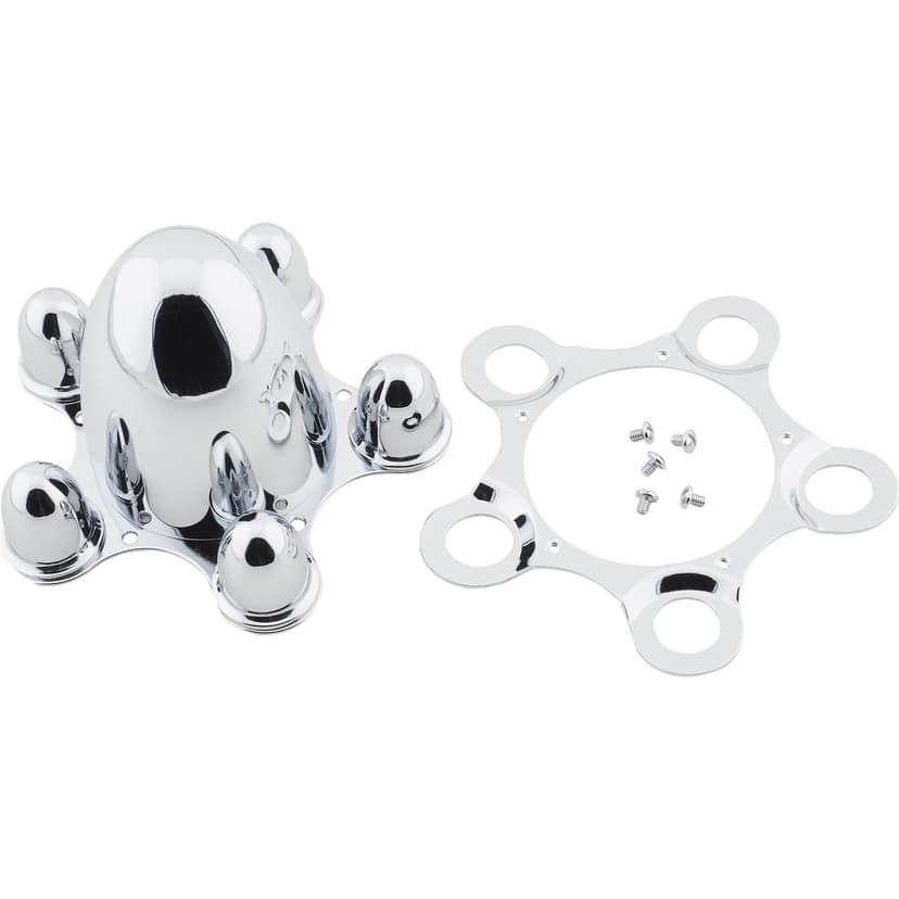Bullet-Style Spider Cap Wheel Hub Covers, 5 on 4-1/2 Inch