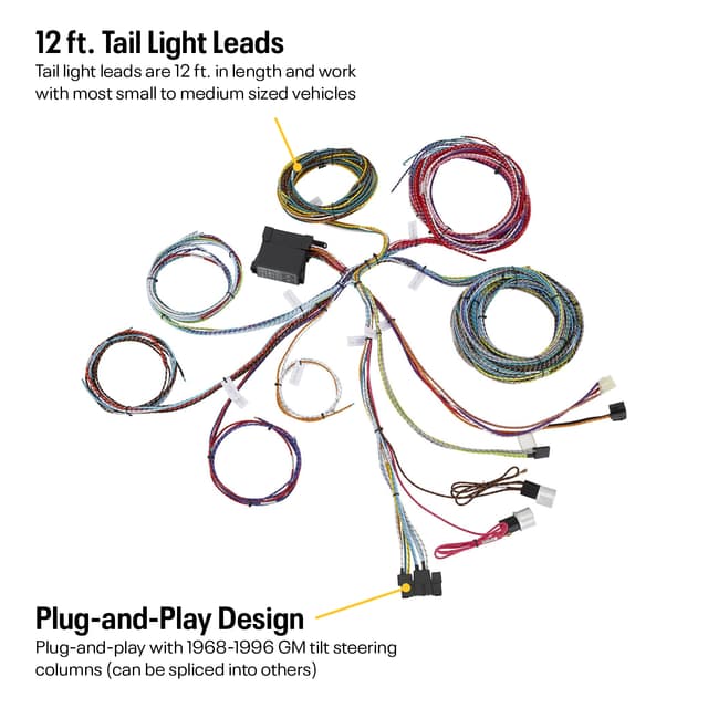 12-Circuit Vintage Wiring Harness Cloth Covered Automotive Wire