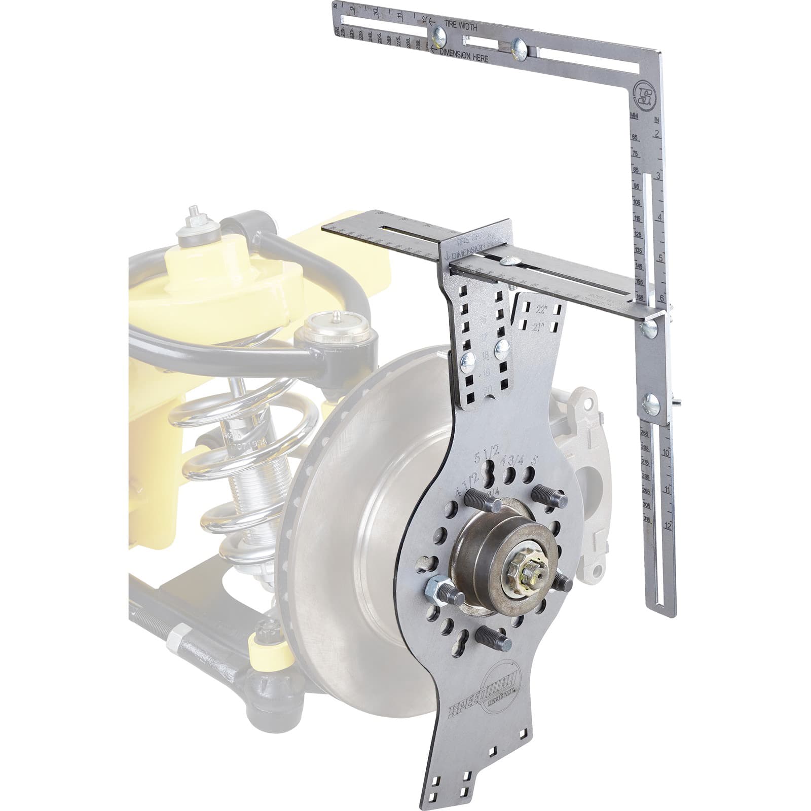 WheelWise® 5-Lug Wheel Fitment Tool w/ Tire Size Attachment