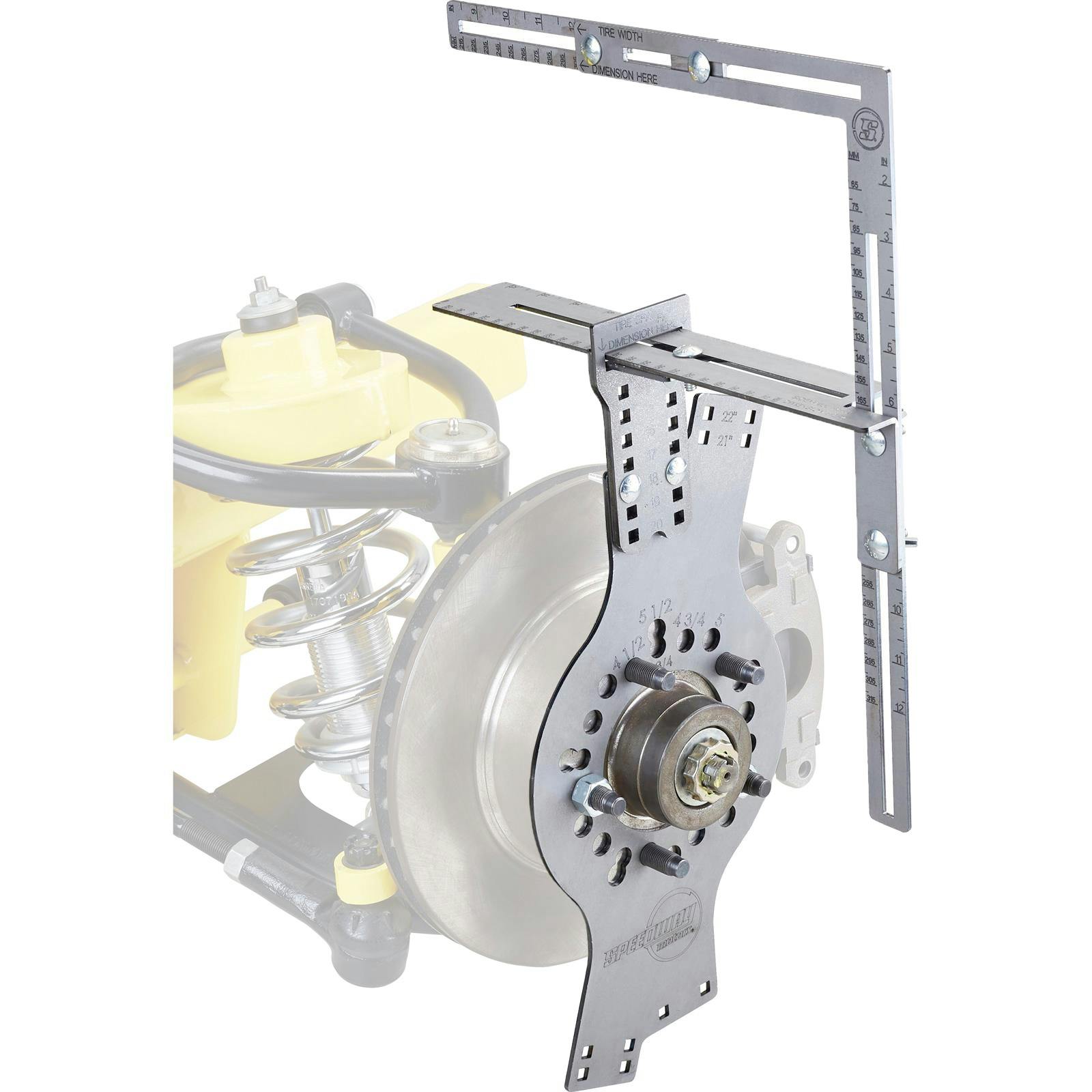 WheelWise® 5-Lug Wheel Fitment Tool w/ Tire Size Attachment