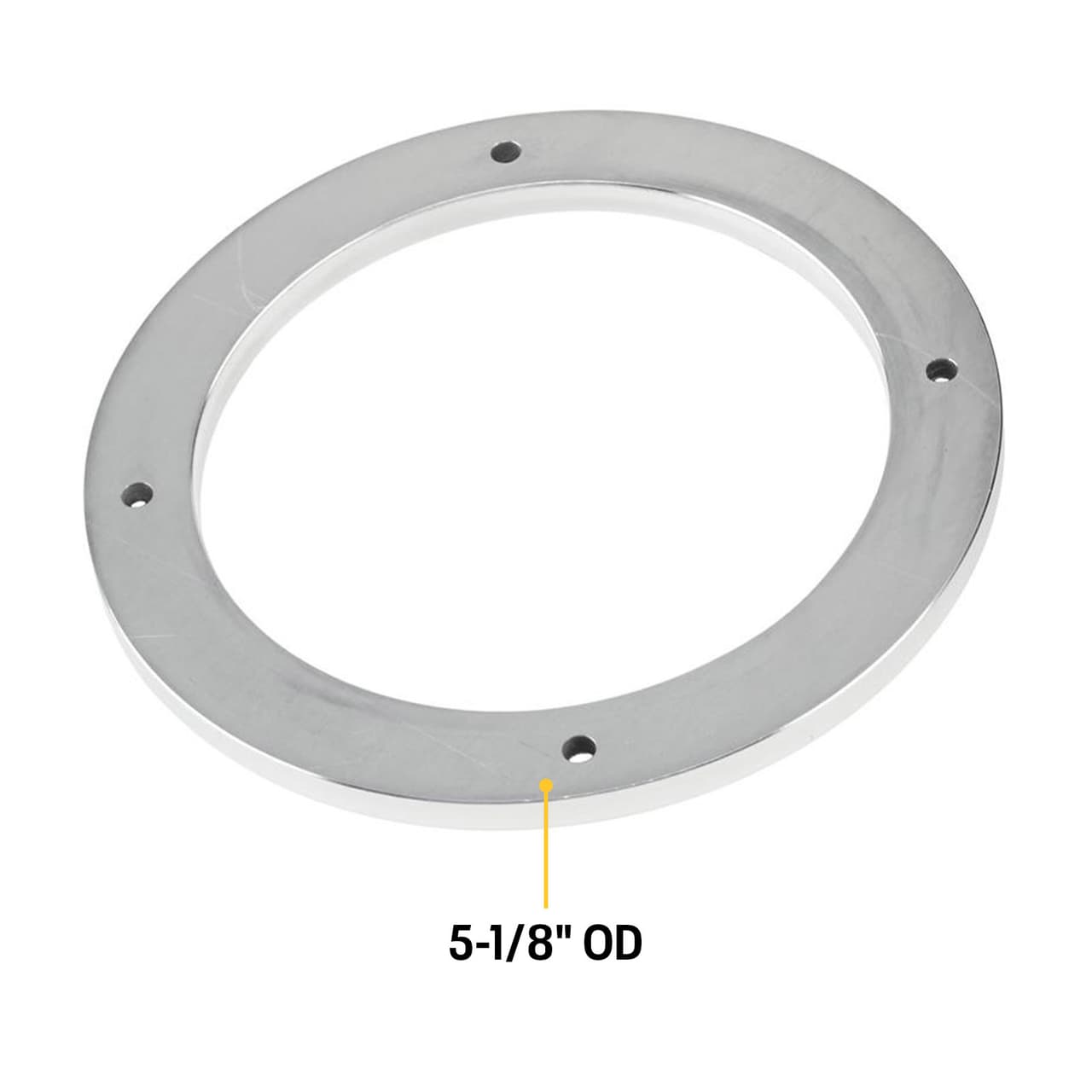 Round Shifter Boot with Billet Aluminum Ring, Polished
