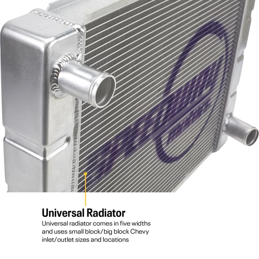 Single Pass Aluminum Radiator, Shroud, and Electric Fan Kit