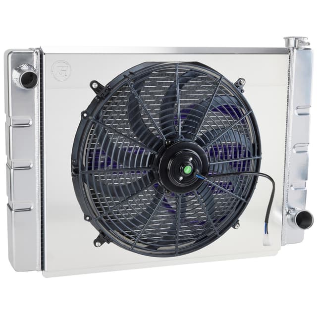 Single Pass Aluminum Radiator, Shroud, and Electric Fan Kit