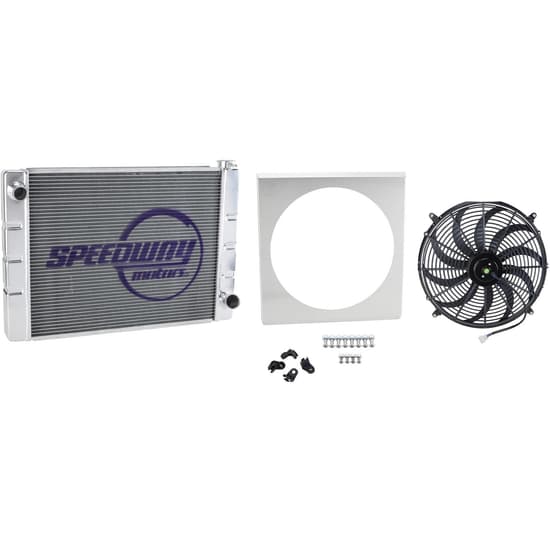 Single Pass Aluminum Radiator, Shroud, and Electric Fan Kit