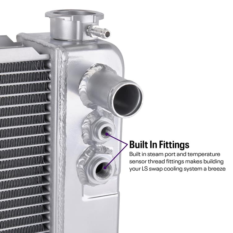 WindChill™ LS 3-Row Radiator w/ Trans Cooler, Shroud/2 Fan