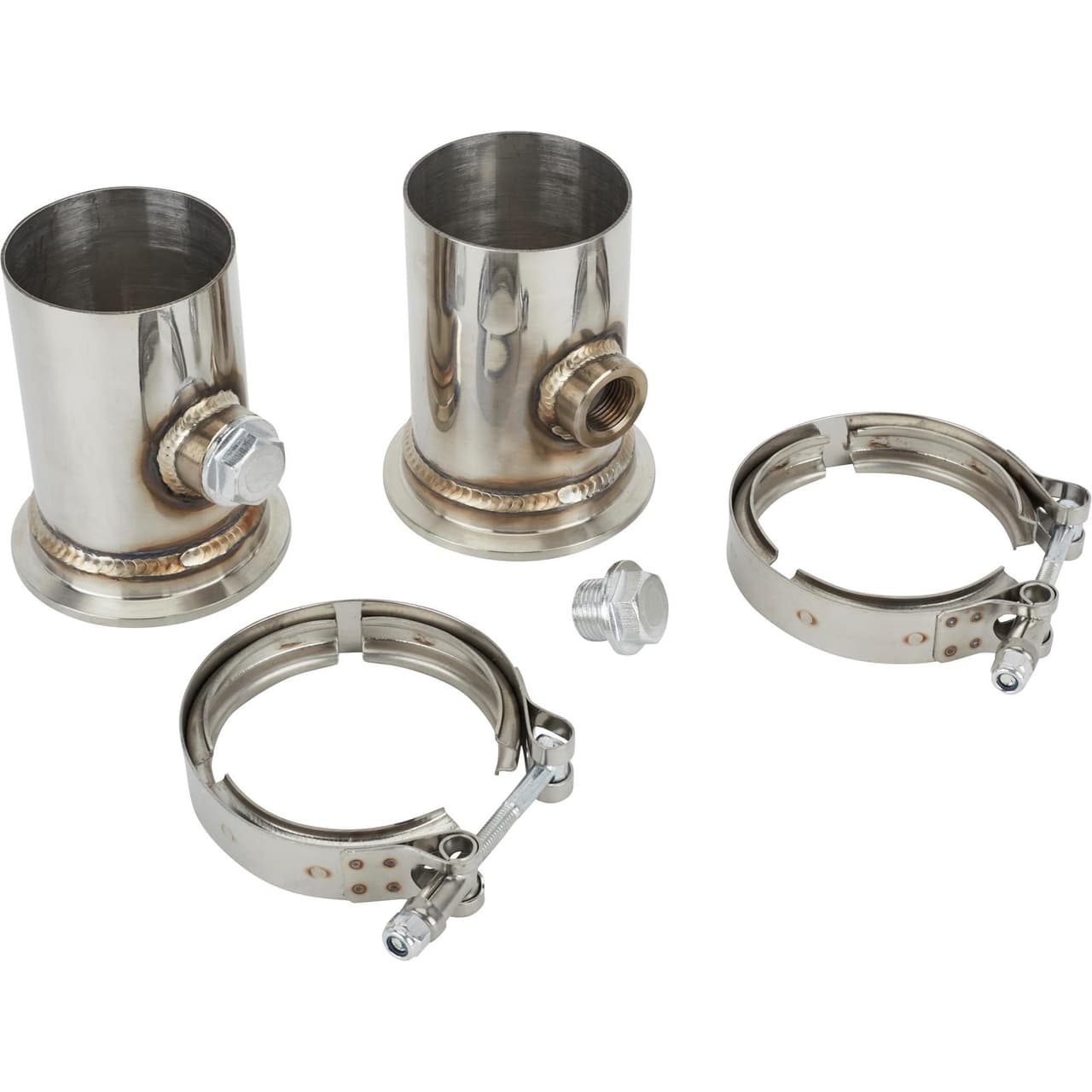 LS Swap 304 Stainless Steel 1 5/8"" Shorty Headers, 2 1/2"" V-Band