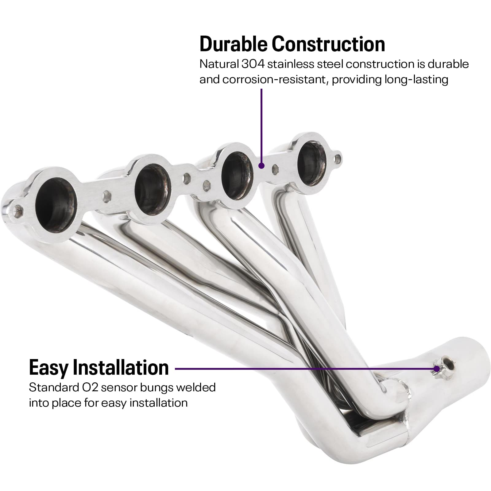 Universal LS Swap Stainless Long Tube Headers, 1-3/4-inch Primary